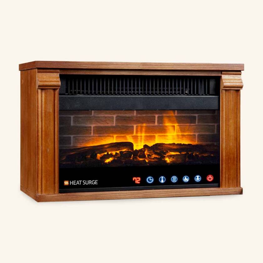 Heat Surge Widescreen Multi-Color Mini-Glo Electric Compact Fireplace ...